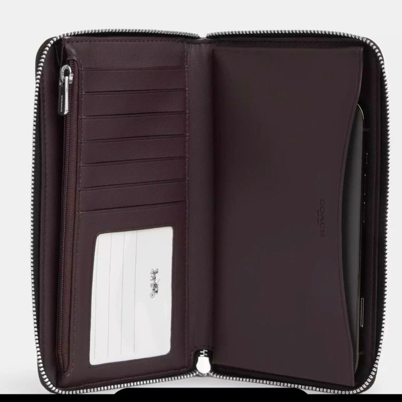 Bags | Coach Dempsey Large Phone Wallet In Signature Jacquard With Star ...